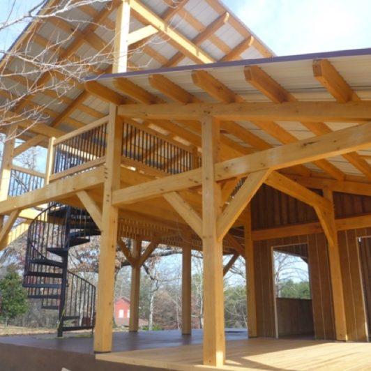 Timber Frame Video - Raising a Multi-level Home in South Carolina