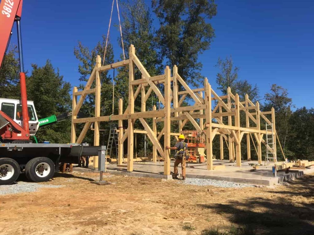 Raising a Timber Framed Community Barn - MORESUN