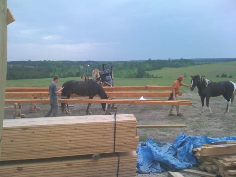 Ranch entrance timber frame gate